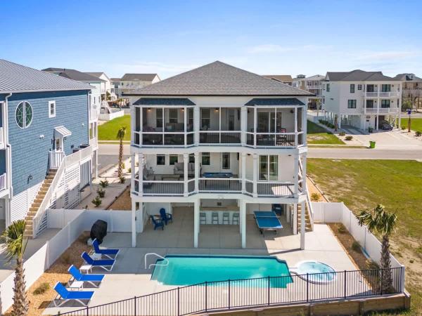 Coastal Sunset - Private Heated Pool, Spa, Close Walk To The Beach - Ocean Isle Beach, NC