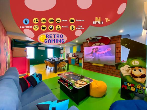 Retro Gaming Mood - Arcade Games - Jacuzzi - Sauna - Switch 2 - Fleurus