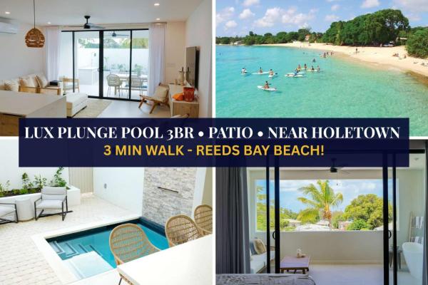 New Chic 3br Villa Walk To Beach Pool & Terrace - Barbade