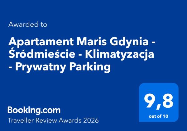 Apartament Maris Gdynia - ŚRódmieście - Klimatyzacja - Prywatny Parking - Gdynia