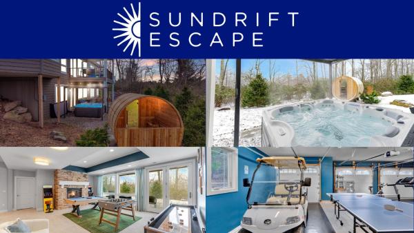 Sundrift Escape - Luxe Retreat With Hot Tub-sauna-arcade-golf Cart-game Room - Pocono Mountains, PA