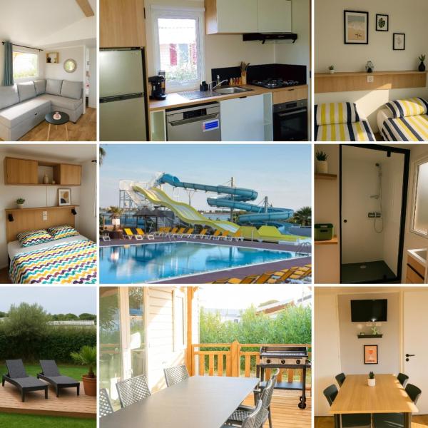Mobil-home 6 Pers Neuf,3 Chambres, Clim, Terrasse & Piscines - Hérault