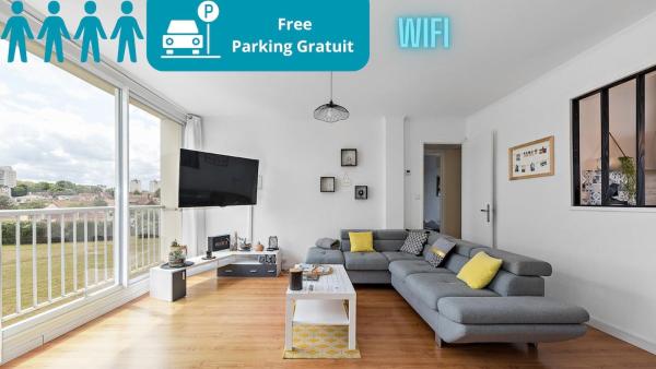 T3 Cosy Lumineux Proche Rouen & Zénith 4 Pers - Rouen