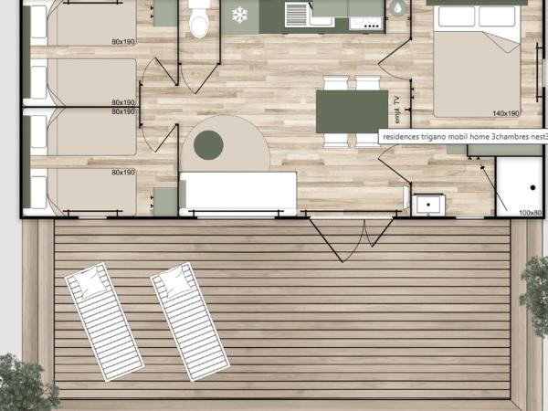 Mobil-home Accueillant Animaux - 6 Pers. - Api-1-52-2549 - Baie de Somme
