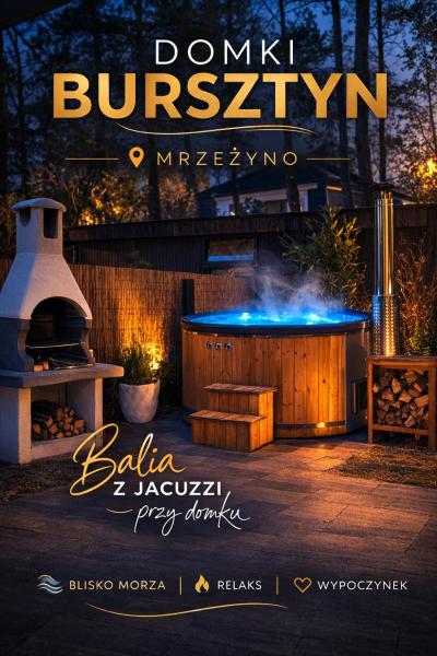 Domek Superior Bursztyn - Balia Z Hydromasażem - Dźwirzyno