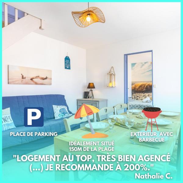 La Dune - 100m Plage - Parking - Terrasse & Bbq - Charente-Maritime