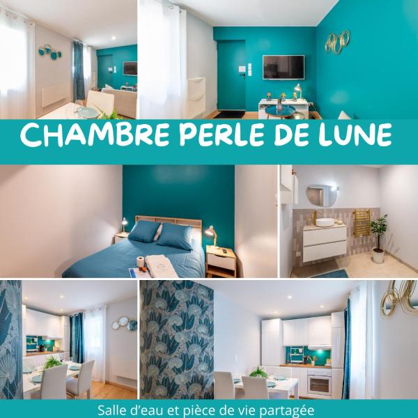 La Perle Lune -Chambre En Colocation- Centre - Ville - Parking - Rhône-Alpes