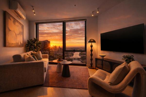 Queensbridge Luxe River Suite Heated Pool Gym Sauna Steam Workspace - Saint Kilda