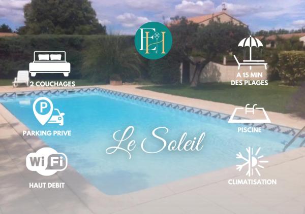 Le Soleil - Résidence Avec Piscine Et Parking - 15 Min Des Plages - Lunel