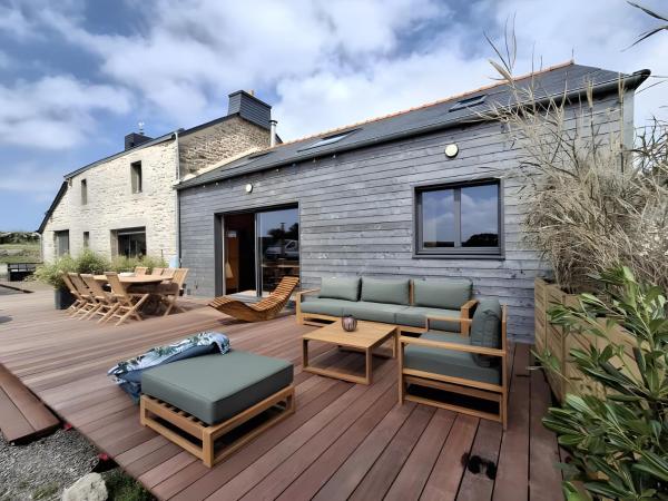 Chalet Avec Bain Nordique-terrasse - Porspoder
