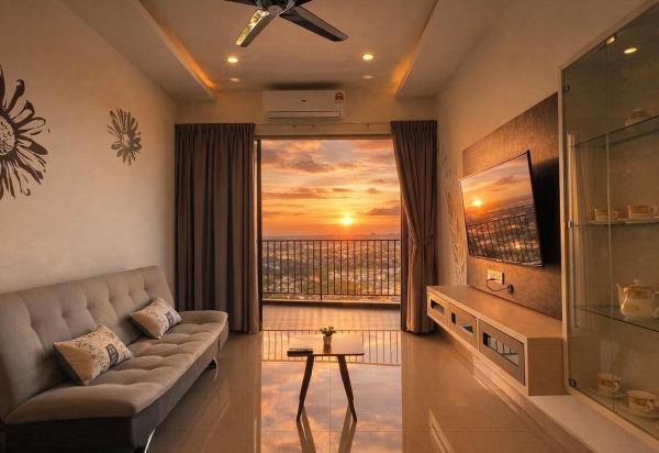 Sunset View 3br Condo With Swimming Pool Free Wifi & Netflix Near Lake Garden - Taiping