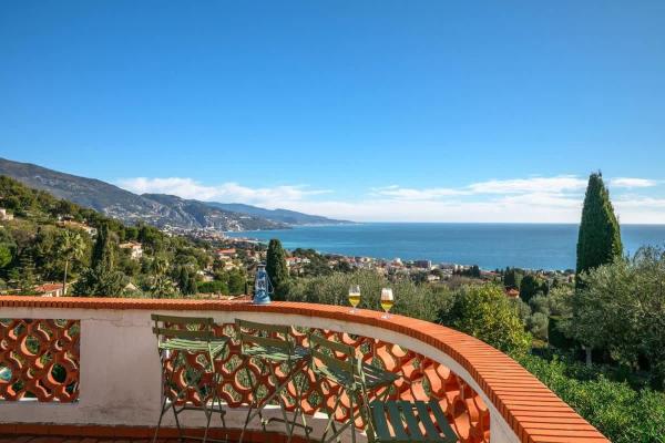 Villa De Charme Proche Monaco Vue Imprenable Sur La Mer - Menton