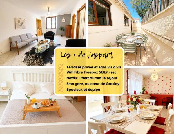 Spacieux 3chambres,15mn Paris, Terrasse, Parking - Drancy
