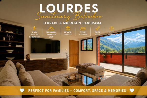 Sanctuary Belvedere Terrace & Mountain Panorama - Lourdes