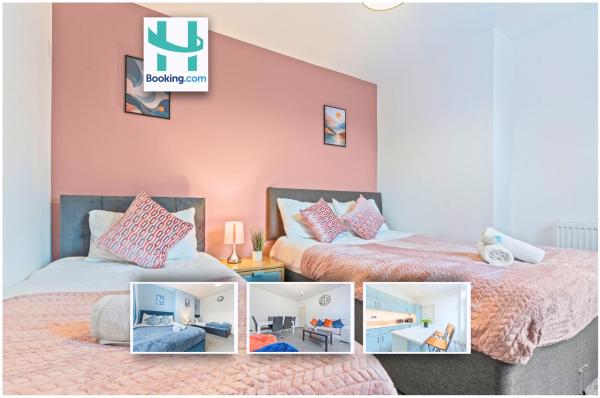 Book Now - 5br Home By Hyped Properties Best For Groups, Contractors & Relocators Suited For Flexible And Long-term Stay Near Centre With Parking - Wolverhampton