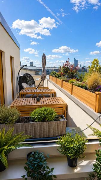 Modernes-penthouse Xxl-dachterrasse Mit Whirlpool, Grill Zentrumsnah - Leipzig