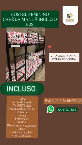 Hostel Feminino 5 Estrelas - Volta Redonda