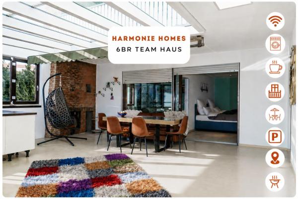 Team Haus -6zimmer 12betten Parkplätze Grillen Terrasse Balkone Schnell Nach Augsburg Und München - Ried