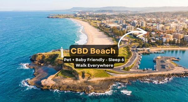Pet & Baby Friendly Cbd - Walk To Beach - Sleeps 6 - University of Wollongong, Wollongong campus