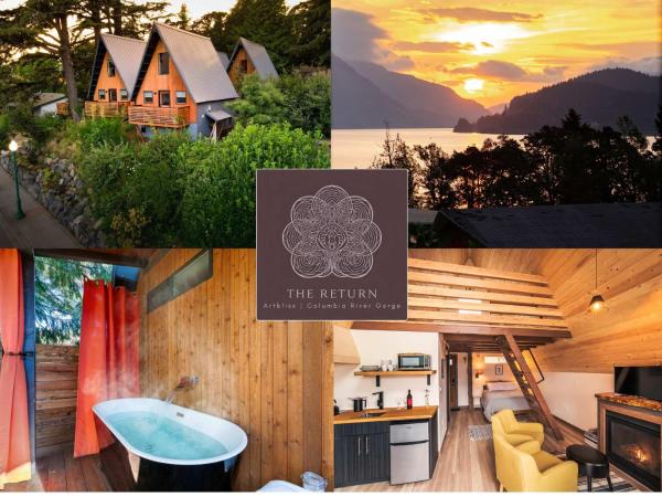 4 A-frame Cabins - 2 Outdoor Private Tubs - Cascade Locks, OR