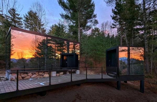 Gorgeous Scandinavian Mirror Glass Cabin In The Adirondacks For An Unforgettable Getaway In Jay, New York - State of New York