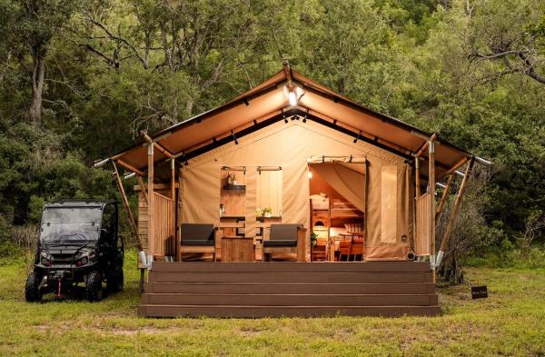 Beautiful Safari Tent Nestled Amidst Trees In San Saba, Texas - Colorado Bend State Park, Bend