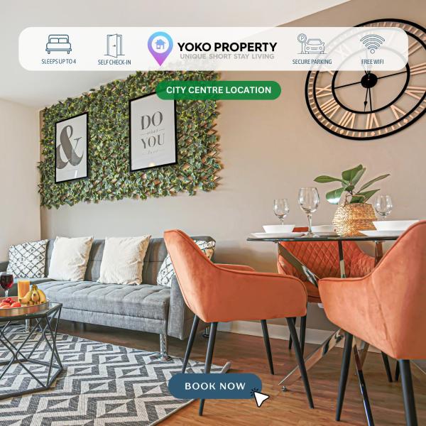 Stylish Apartment • City Centre • Balcony • Free Parking • Self-check-in • Yoko Property - Milton Keynes