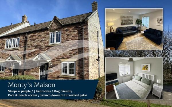 Montys Maison - Part Of The The Bay Filey Holiday Village With Pool, Gym And Direct Beach Access, Pub, Restaurant, Tennis And Meadows Walks - North Yorkshire