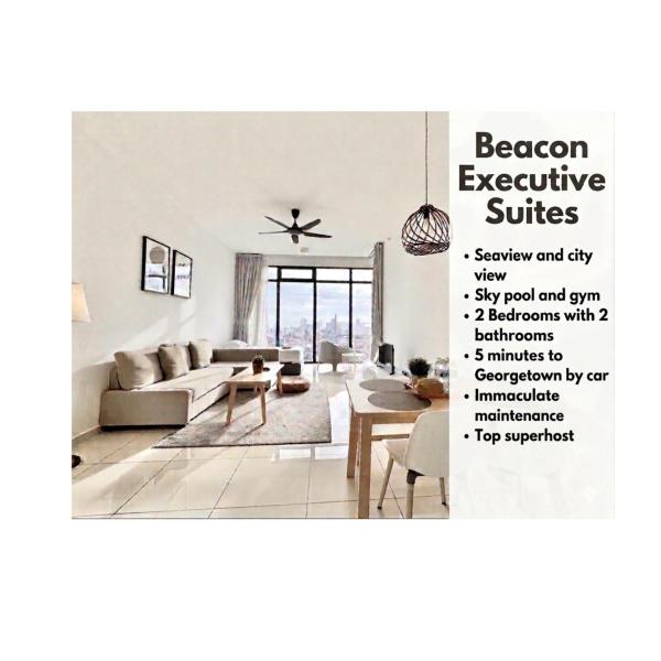 Beacon Executive Suites #Warmth #Skypool #Georgetown #5pax #2br 2bath #2queen 1single #Quality Well Maintained #Private Host - Pulau Pinang