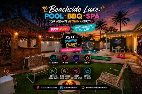 Beachside Luxe Pool Bbq Spa - Deerfield Beach, FL