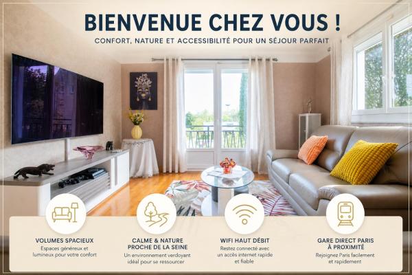 Wifi, Balcon, Spacieux - Chez Bibi & Perfect - Évry