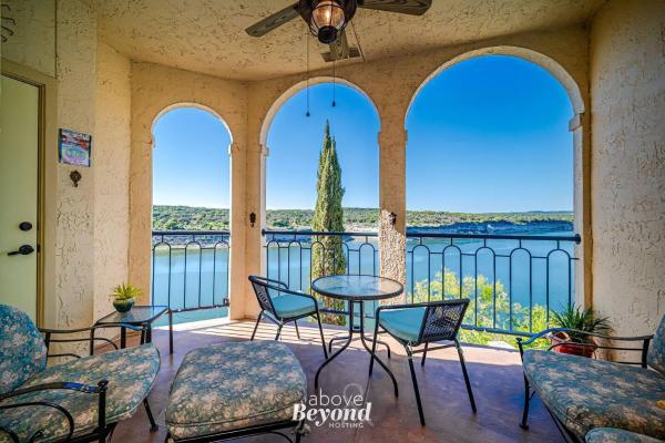 Sunset & Lakeview From Castle Turret On The Island - Lago Vista, TX