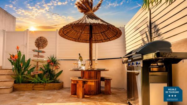 Sete Evasion Jardin, Parking Privé Gratuit, Climatisé, Wi-fi, à 5mn Plage, Tout Confort - Sète