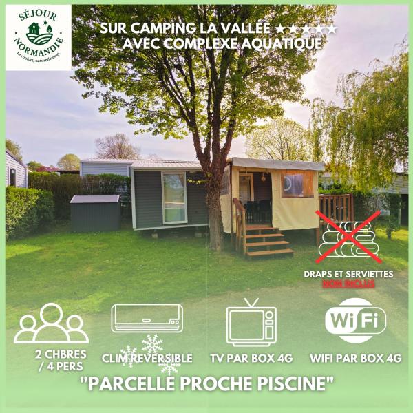 155- Joli Mobilhome 4 Pers 2 Chambres Clim Tv Wifi Camping 5 éToiles - Houlgate