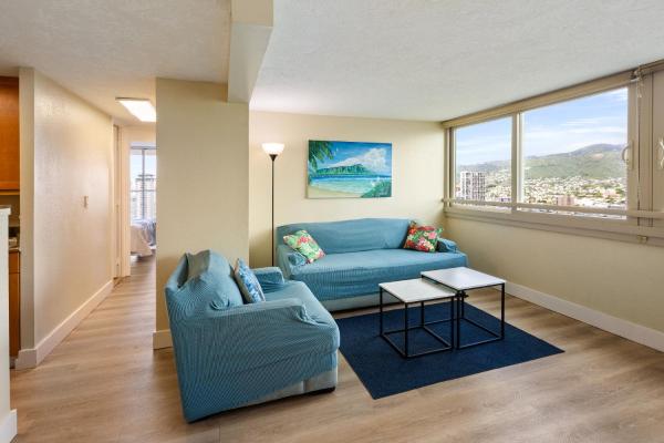 30days Min Stay In Waikiki 1 Bed Corner High Floor With View - Hawaii