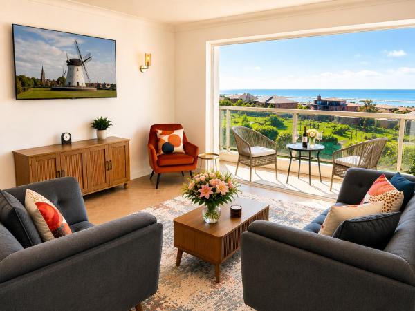 Great Modern Sea View Apartment On The Promenade - Lytham St Annes