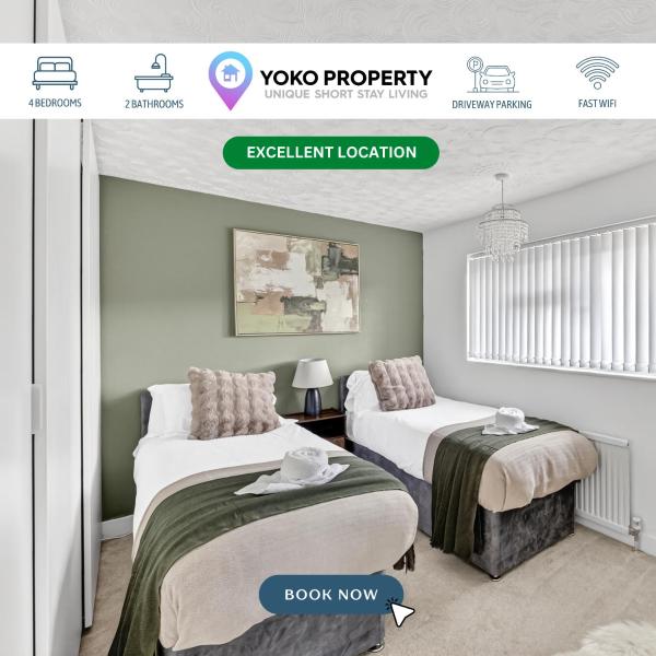 Modern House • Close To Town Centre • Driveway Parking • Fast Wifi • Self-check-in • Yoko Property - Bedford, Royaume-Uni