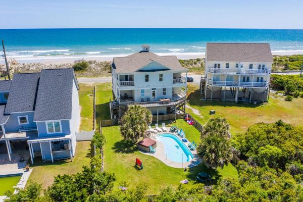 Oceanfront Pet Friendly With Private Pool And Hot Tub - North Topsail Beach, NC