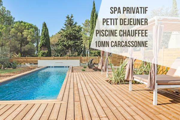 Les Gîtes De Laure - L'eden Romantique, B&b, Spa Privatif Et Petit Déjeuner, Couloir De Nage, 10mn Carcassonne - Carcassonne