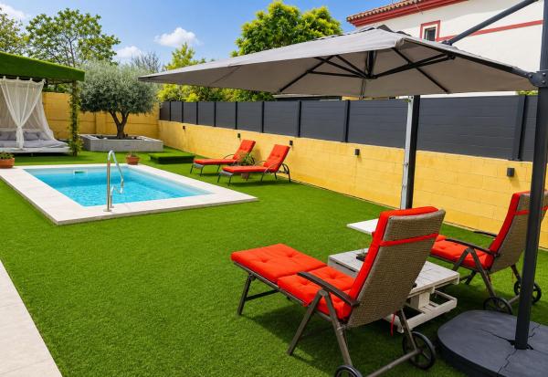 Casa Andaluza Con Piscina Y Jardín Privado En Gelves A 15 Minutos Del Centro De Sevilla - Sevilla