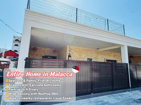 Villa In The Central Melaka For Families, Wide Balcony With Kids Pool And Bbq, Comfy Hill - Malacca