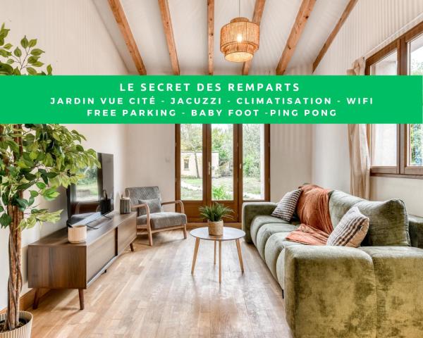 Le Secret Des Remparts - Jacuzzi- Vue Cité - Free Parking - Climatisation - Carcassonne