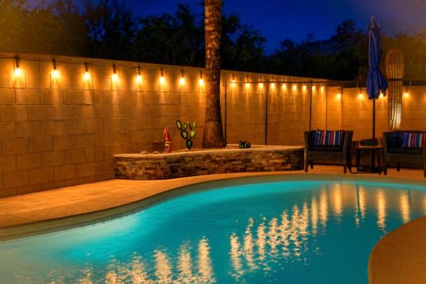 Relaxing Summer Nights At Casa Buena Vida Pool Fire Pit Table Games - Oro Valley, AZ