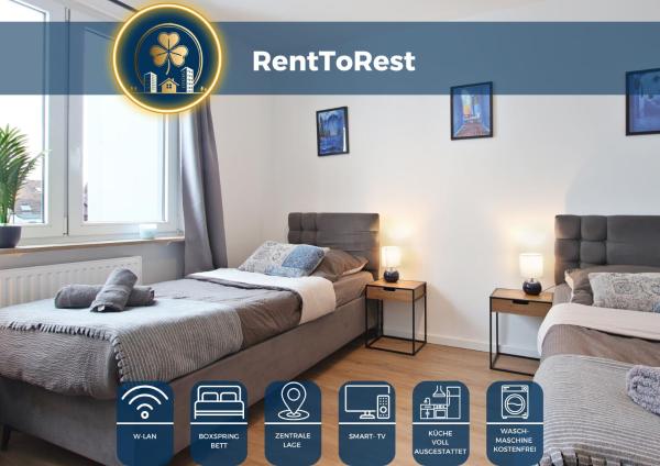 Rtr Essen - Für Bis Zu 8 Personen - Voll Ausgestattet - Zentral Limbecker Platz - Messe - Uniklinikum - Smart Tv - Modern - Oberhausen