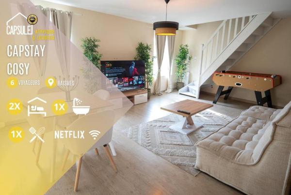 Capstay Cosy Centre 2 Chambres Babyfoot, Billard & Netflix - Valenciennes