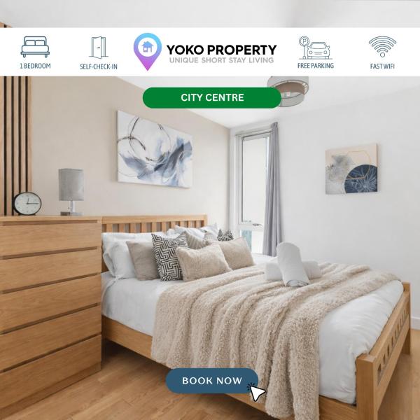 Modern City Centre Apartment @ The Hub • Balcony • Free Parking • Fast Wifi • Yoko Property - Milton Keynes