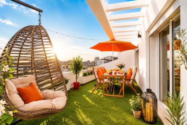 Sunny Terrace Apartment Centre Tanger 5 Min Marina&beach Parking Free - Tangier