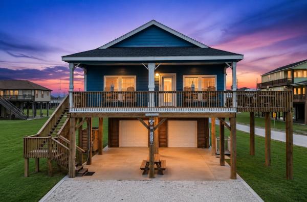 Beach View Pets Welcome Covered Deck Beach Access - Crystal Beach