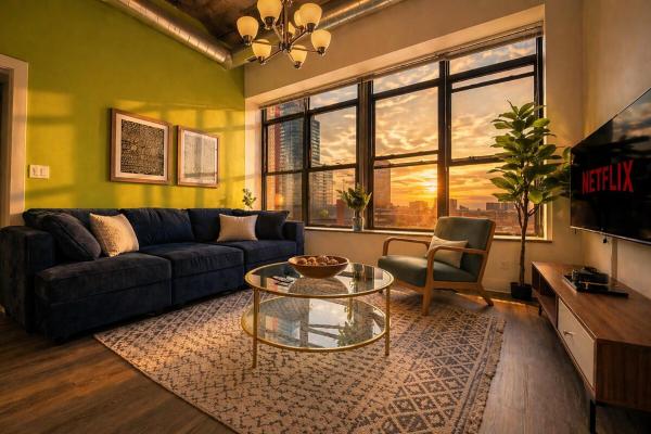 Modern 2br Loft With Amazing City Skyline View And Optional Parking For 8 Guests Near Mccormick Place And Soldier Field - Chicago, IL