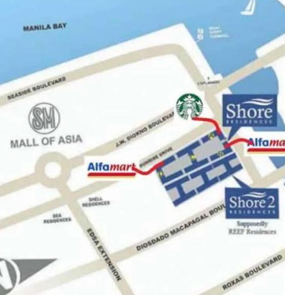Condo Sharing With Balcony At Shore Residence In Pasay Manila Near Moa And Manila Airport - Pasay
